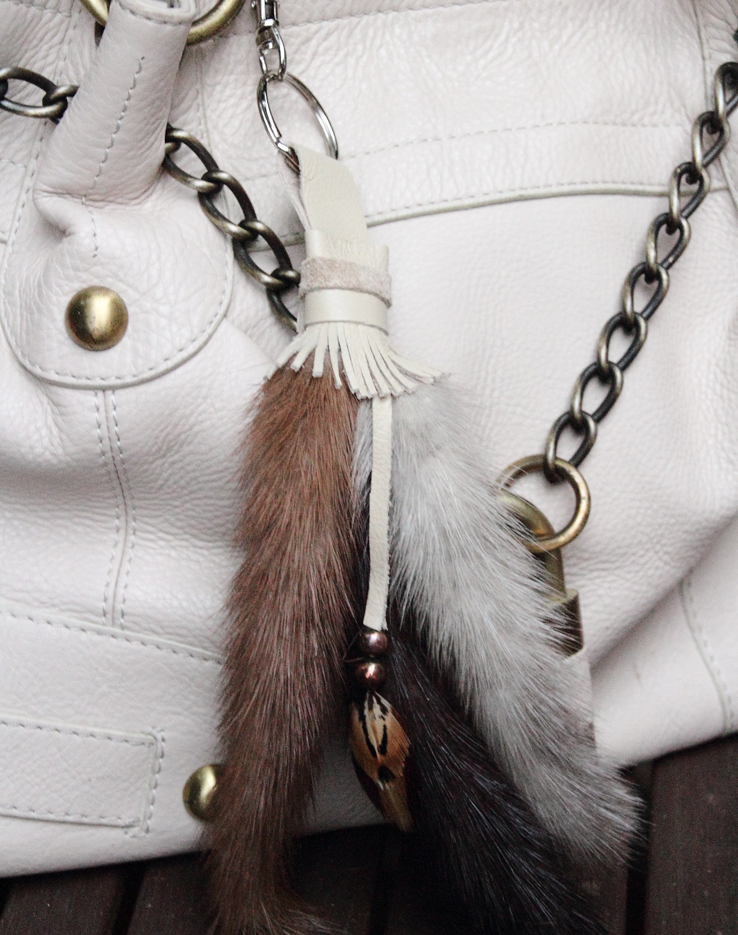 Harriet Hoot Bespoke Fur & Feather Bag Charm
