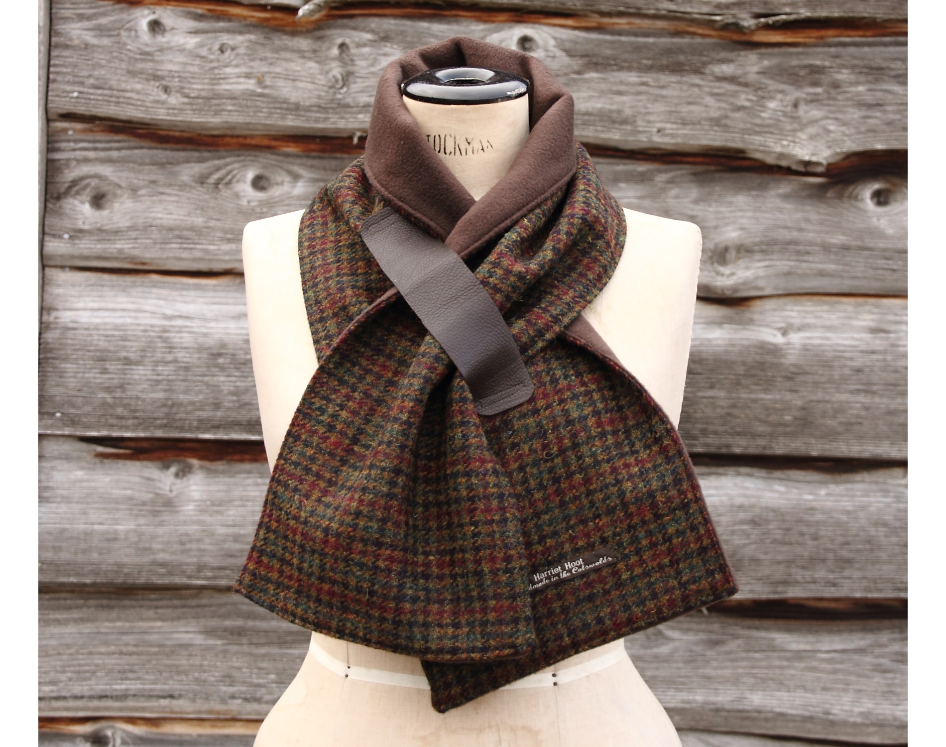 Harriet Hoot Harris Tweed Cross Over Neck Wrap