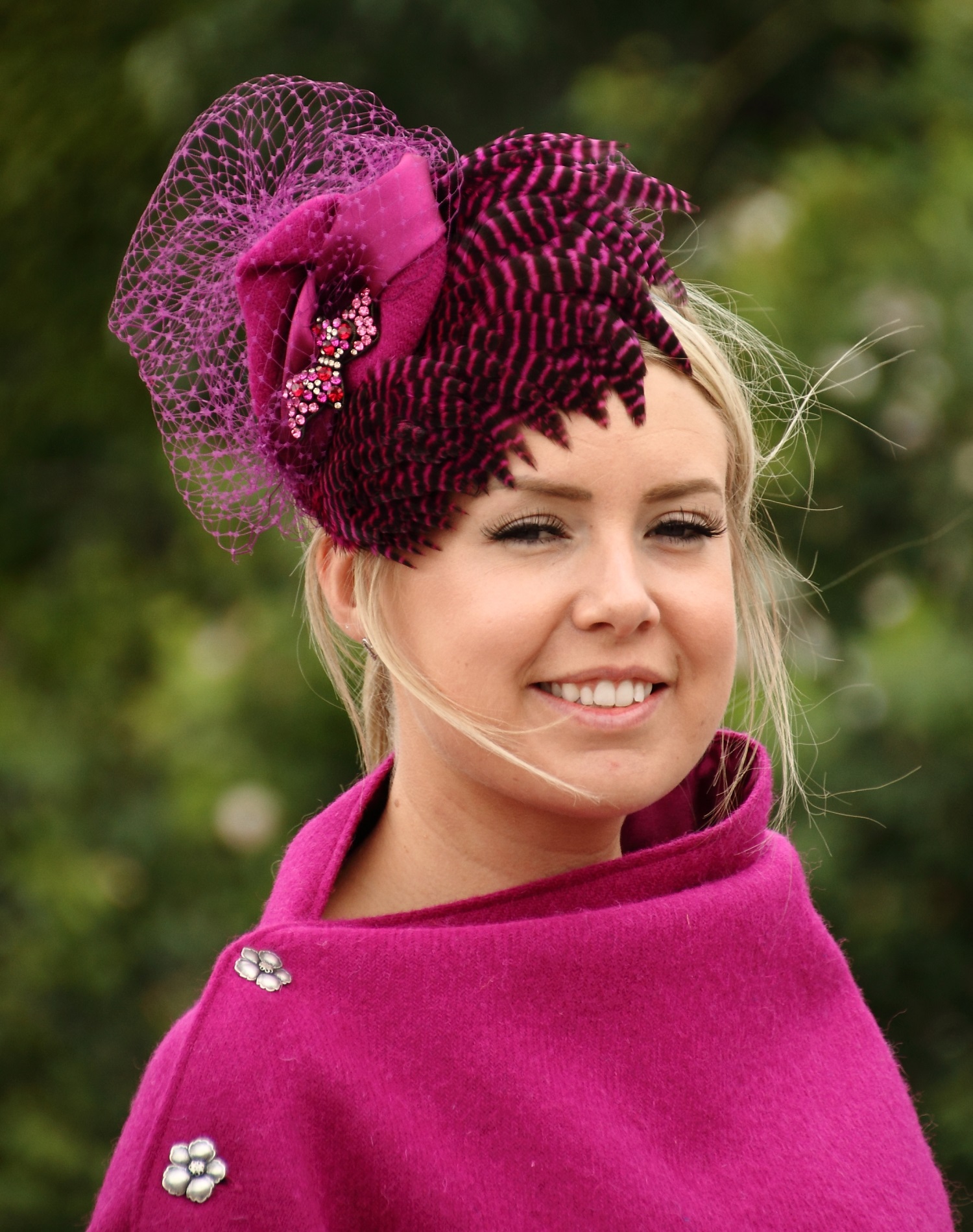 Harriet Hoot Bespoke Harris Tweed & Feather Fascinator