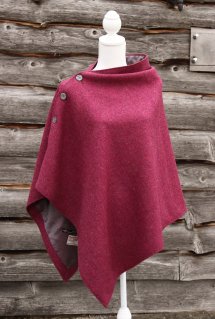 Harriet Hoot Harris Tweed Raspberry Cape